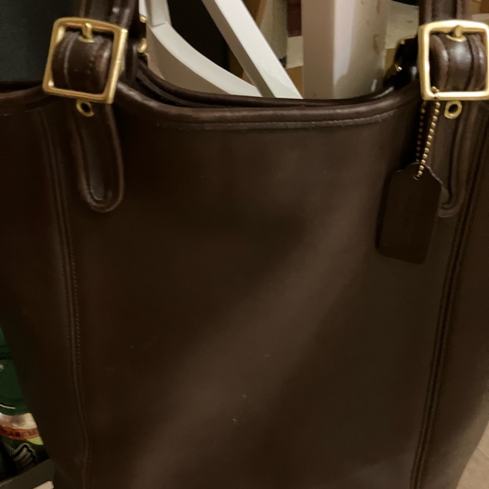 Coach Shopper Large Brown Leather Bag. - Gem